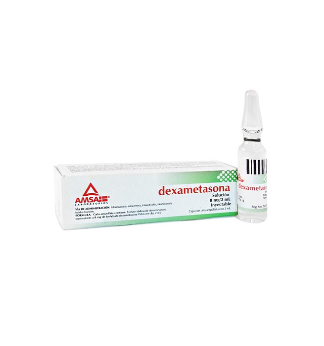 DEXAMETASONA 8 MG/2 ML C/3 AMP